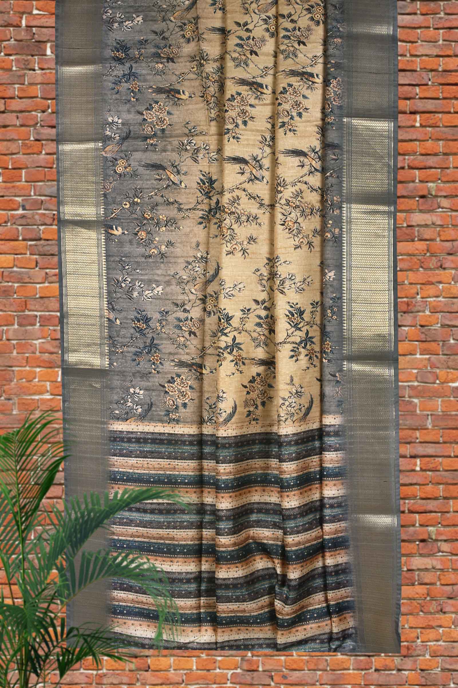 Light Yellow Kotha Dobby Border Saree | Naachiyars